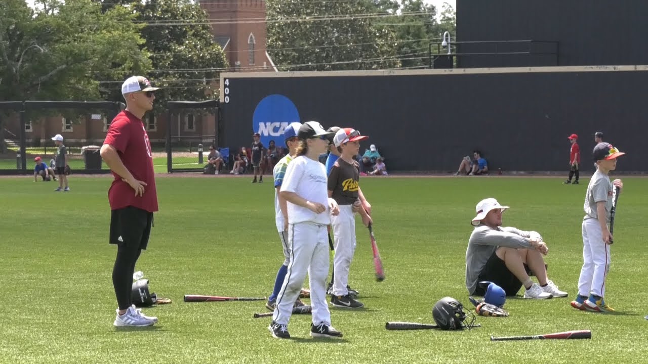Troy Trojan Baseball team holds Kids Camp at Riddle-Pace field ...