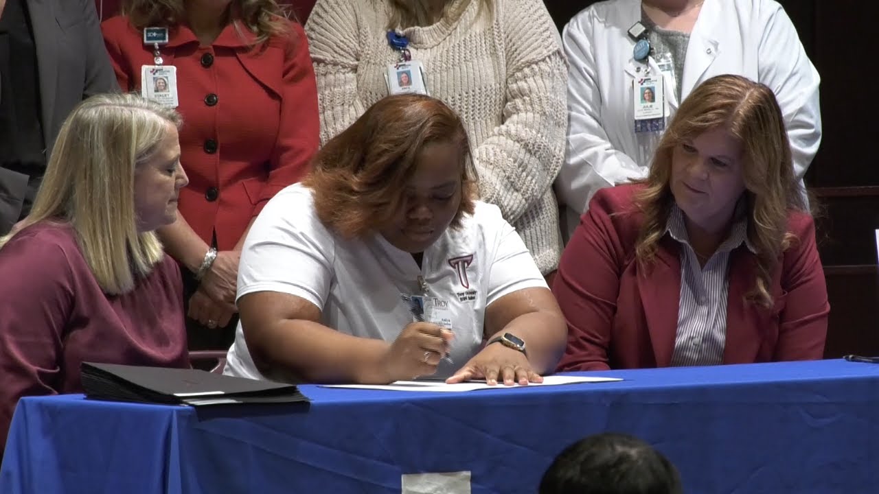 Troy University nursing students participate in "signing day" with ...