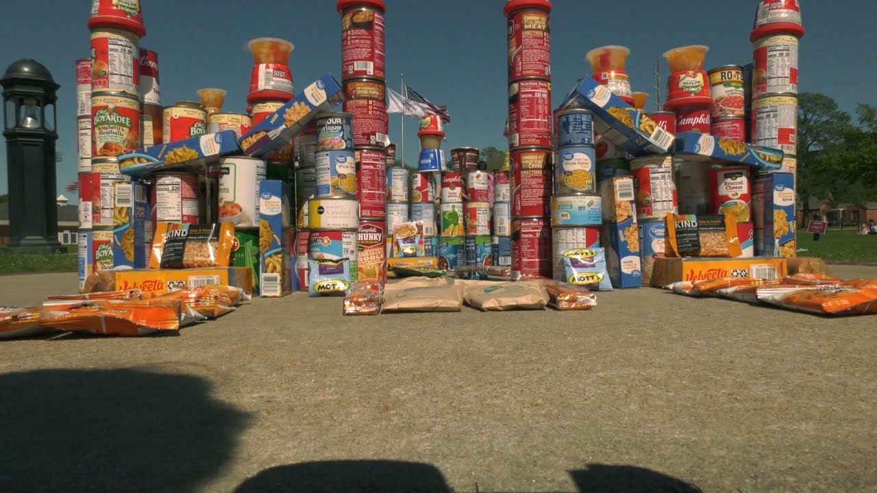 Students donate thousands of items during Can Castle Contest - TrojanVision