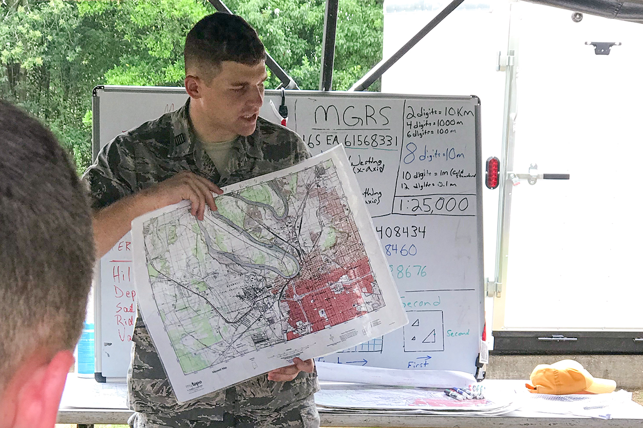 TROY Air Force cadet leading the way for others during field training ...