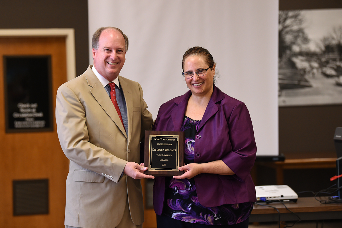 Waldner receives Troy University’s Book Token Award - Troy Today