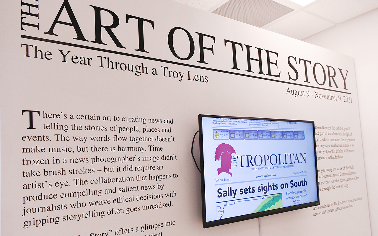 Art of the Story exhibit puts student journalism on display - Troy Today