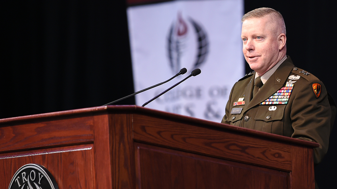Maj. Gen. McCurry encourages TROY graduates to give back by serving ...