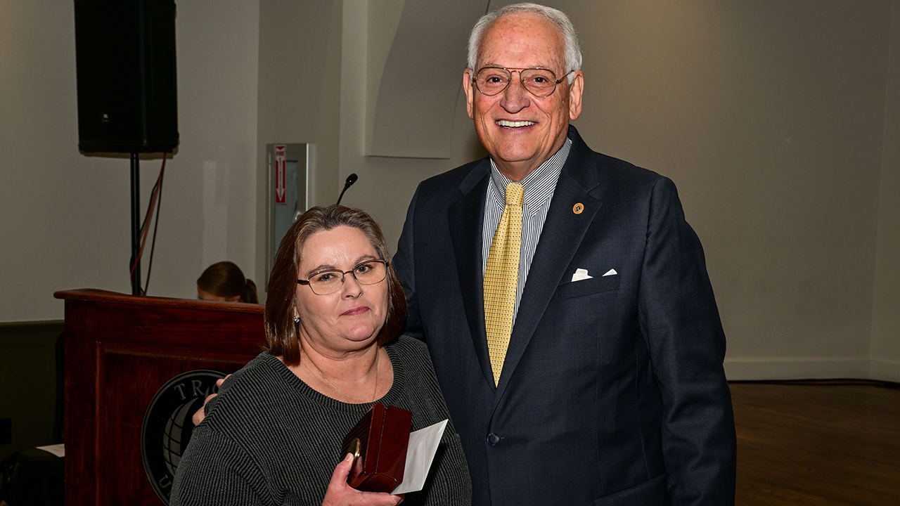 Tracey Zapata receives Troy University’s Vergil Parks McKinley Award ...
